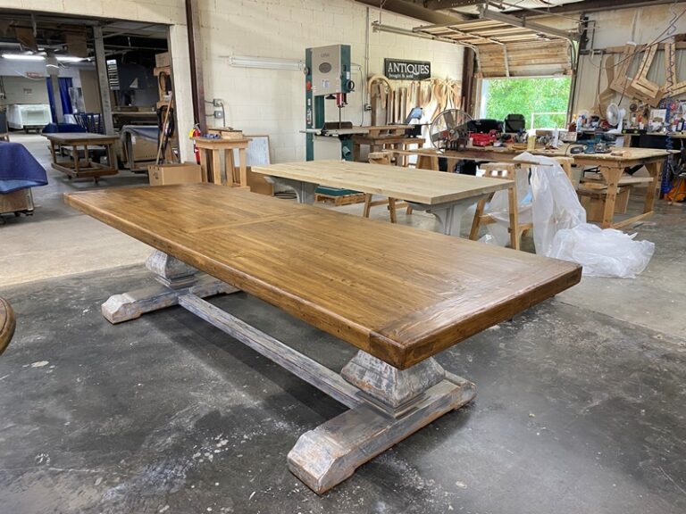Reclaimed Wood Trestle Table | Adams Furniture